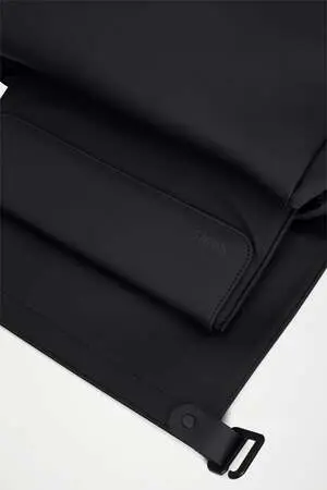 Rains Otg Backpack With Padded Laptop Sleeve And Detachable Pouch - Black