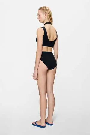 Rains High-waisted Swim Bikini Bottoms - Black