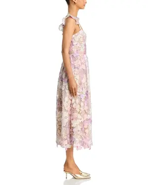 Aqua Lace Midi Dress