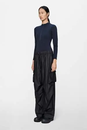 Rains Wide-leg Pocket Rain Pants - Black