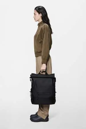 Rains Trail Mountaineer Rolltop Backpack - Black