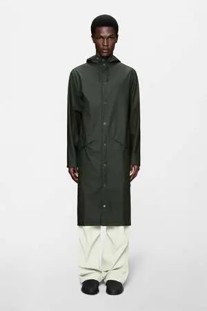 Rains Longer Jacket Waterproof Rainwear - Green