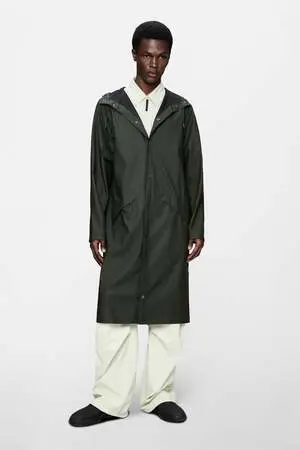 Rains Longer Jacket Waterproof Rainwear - Green