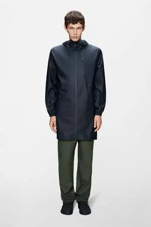 Rains Long Storm Breaker Waterproof Jacket - Navy