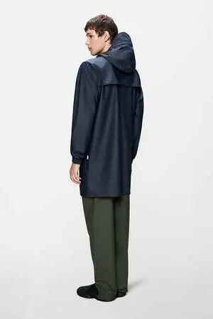 Rains Long Storm Breaker Waterproof Jacket - Navy