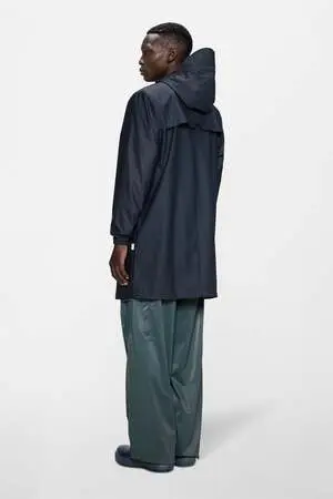 Rains Long Storm Breaker Waterproof Jacket - Navy