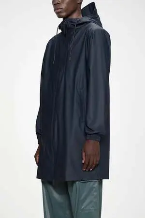 Rains Long Storm Breaker Waterproof Jacket - Navy