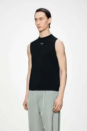 Rains Warm-up Tank Top High-performance Stretch Sleeveless Top - Black