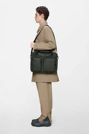 Rains Texel Tech Bag In Waterproof Pu - Green