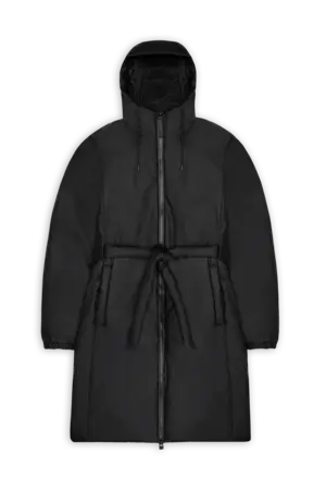 Rains Lohja Long Insulated Curve Jacket - Black