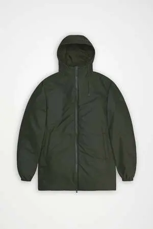 Rains Lohja Long Insulated Waterproof Jacket - Green