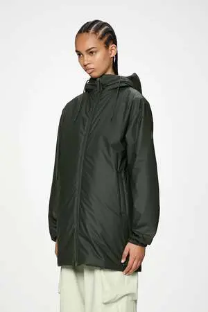 Rains Lohja Long Insulated Waterproof Jacket - Green