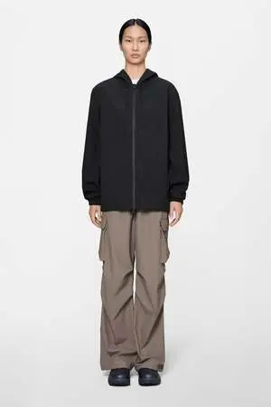 Rains Suva Hardshell Jacket With Hood And Drawstring - Black