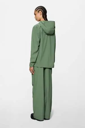 Rains Suva Hardshell Jacket With Hood And Drawstring - Green