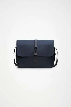 Rains Rains Messenger Bag With Carabiner Closure Navy