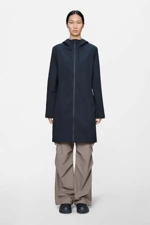 Rains Suva Hardshell Long W Jacket - Navy