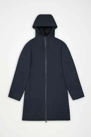 Rains Suva Hardshell Long W Jacket - Navy