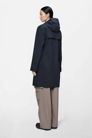 Rains Suva Hardshell Long W Jacket - Navy