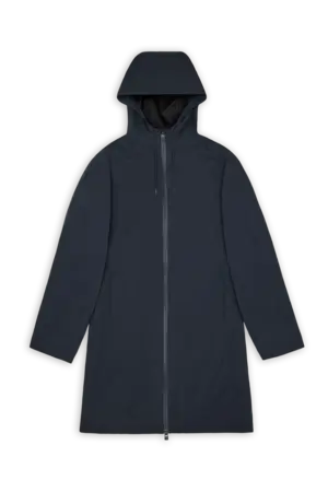 Rains Suva Hardshell Long W Jacket - Navy