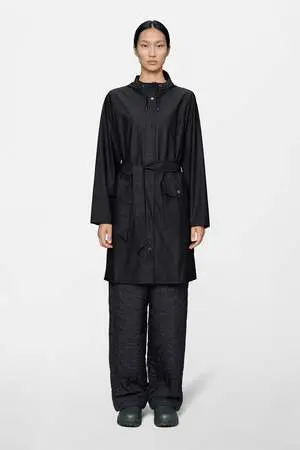 Rains Curve Long Jacket - Black