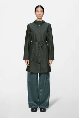 Rains Curve Long Jacket - Green