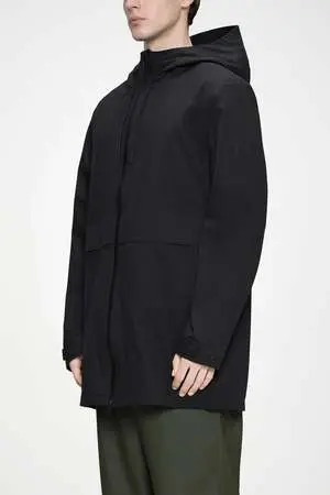 Rains Suva Hardshell Long Jacket - Black