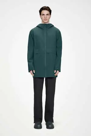 Rains Suva Hardshell Long Jacket - Green