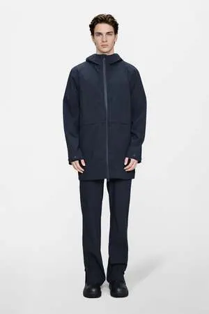 Rains Suva Hardshell Long Jacket - Navy