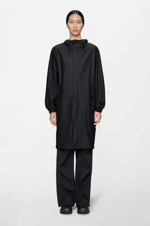 Rains Fishtail Parka, Waterproof, Hooded, Long Sleeve - Black