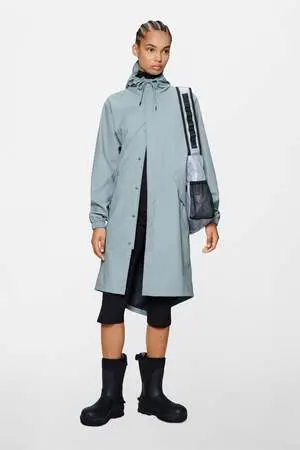 Rains Fishtail Parka, Waterproof, Hooded, Long Sleeve - Pool
