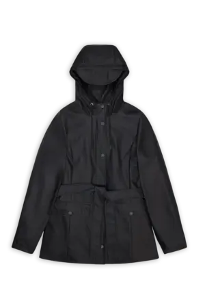 Rains Belted Curve Jacket - Black