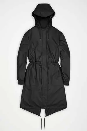 Rains String W Parka - Black