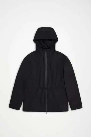 Rains Suva Hardshell String W Jacket Waterproof Hooded Rainwear - Black