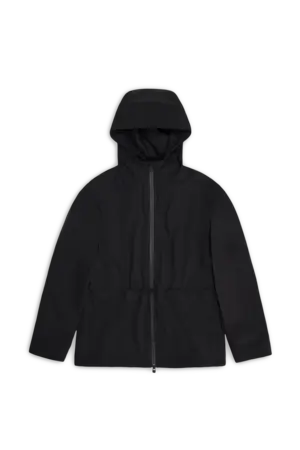 Rains Suva Hardshell String W Jacket Waterproof Hooded Rainwear - Black