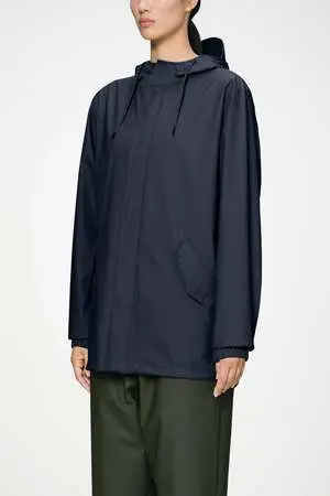 Rains Fishtail Jacket Waterproof Rainwear - Navy