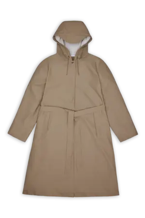 Rains A-line Longer W Jacket - Beige