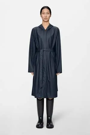 Rains A-line Longer Waterproof Jacket - Navy