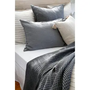 POM POM AT HOME Zuma Cotton Waffle Standard Sham - Charcoal