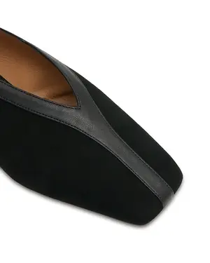 MANSUR GAVRIEL Suede Square Toe Flats