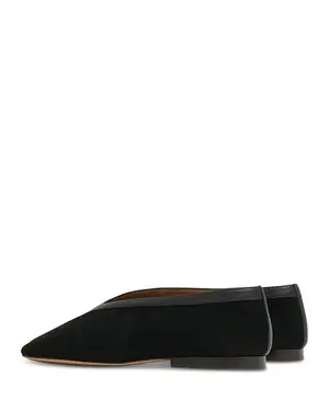MANSUR GAVRIEL Suede Square Toe Flats