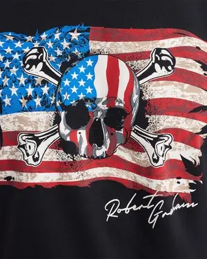 Robert Graham Skull Flag Short Sleeve Graphic Tee
