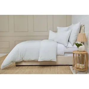 POM POM AT HOME Luke Cotton Striped Duvet Cover, Twin - Light Blue