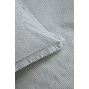 POM POM AT HOME Luke Cotton Striped Duvet Cover, Twin - Light Blue