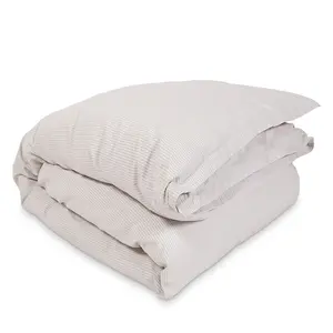 POM POM AT HOME Luke Cotton Striped Duvet Cover, Queen - Natural