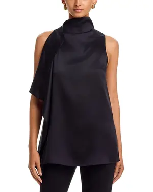 HEIRLOME Silk Draped Top - Black