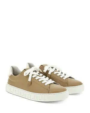 Versace Versace Leather Lace-Up Sneakers Castagna