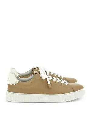 Versace Leather Lace-up Sneakers - Castagna