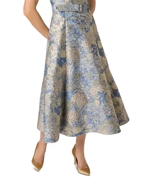Aidan Mattox Jacquard Midi Shirt Dress
