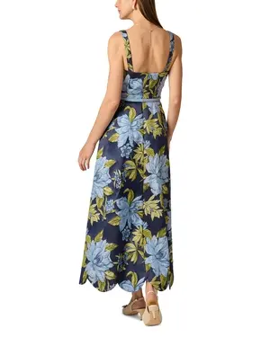 Aidan Mattox Jacquard Floral Midi Dress