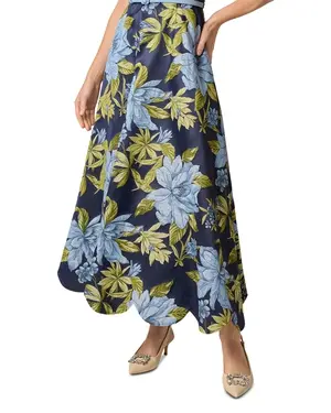 Aidan Mattox Jacquard Floral Midi Dress